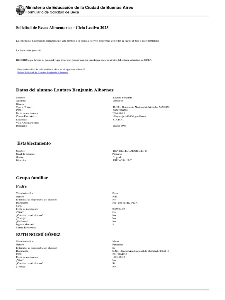 Solicitud Beca | PDF | Control de acceso | Gobierno y personalidad