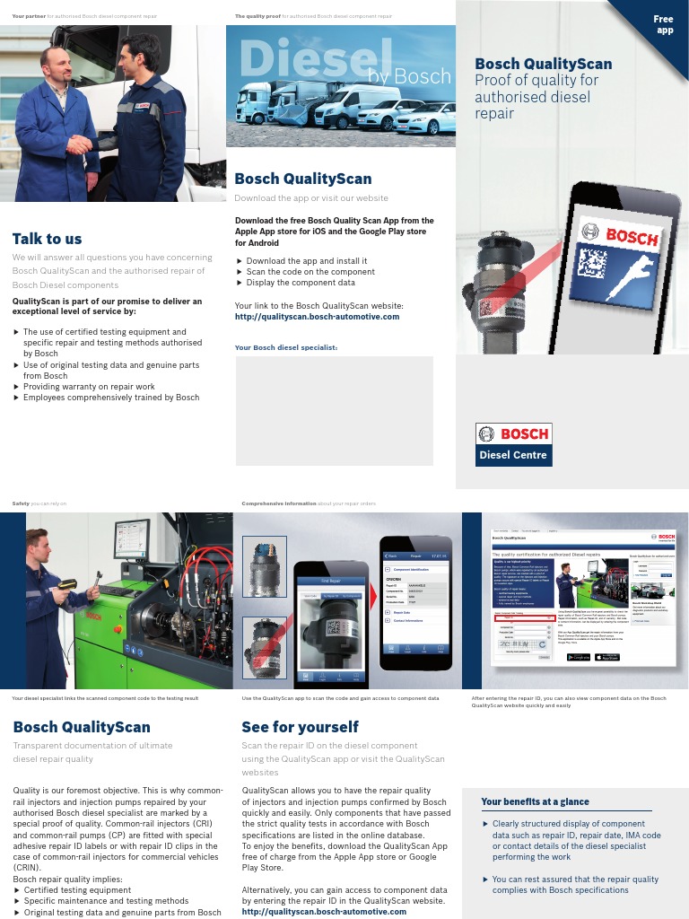 Bosch Diesel Centre-Dl Leaflets | PDF | Mobile App | Diesel Engine