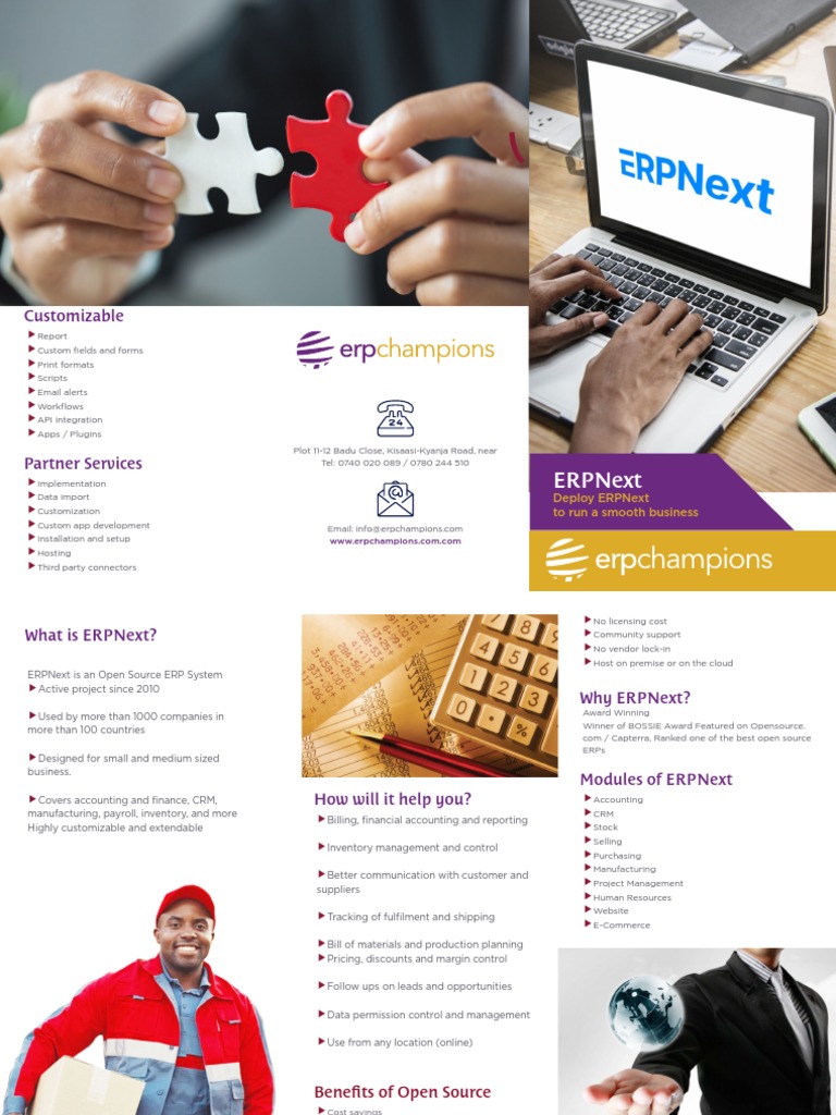 ERP Next Brochure | PDF | Enterprise Resource Planning | Marketing