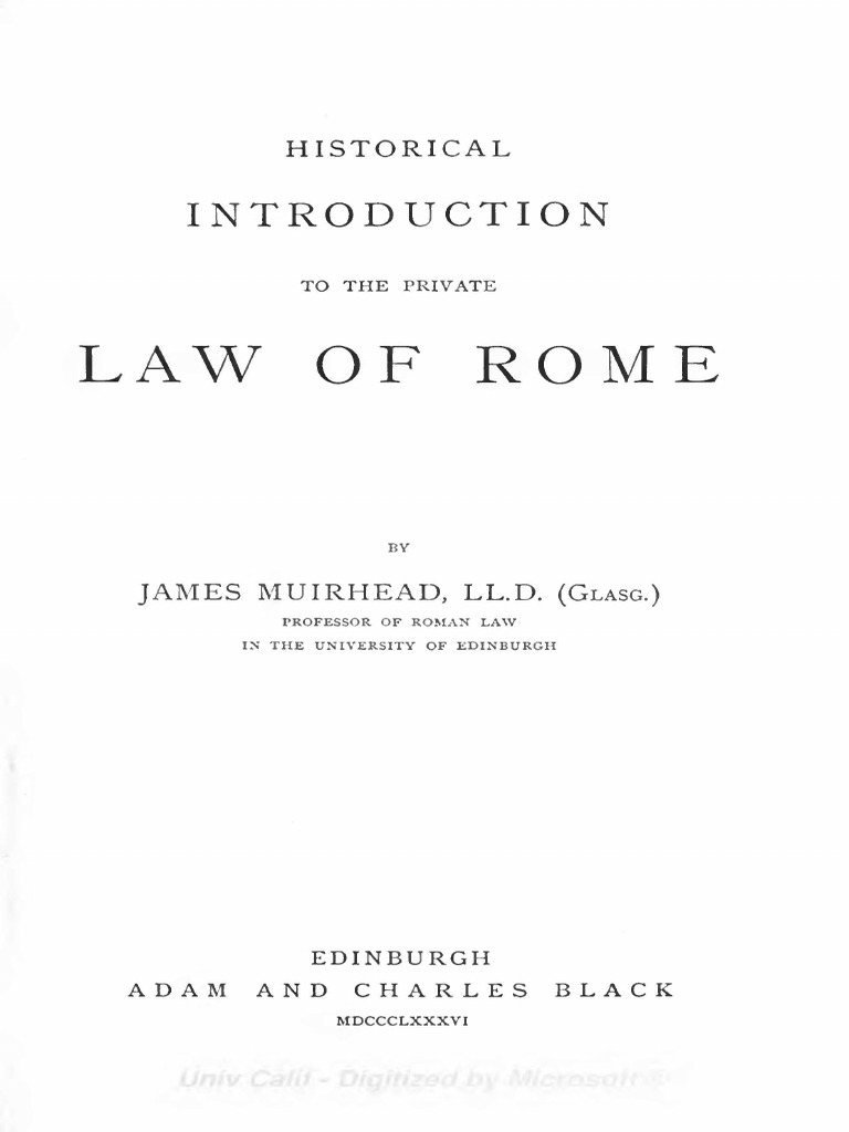Roman Private Law Overview | PDF | Tribune | Justice