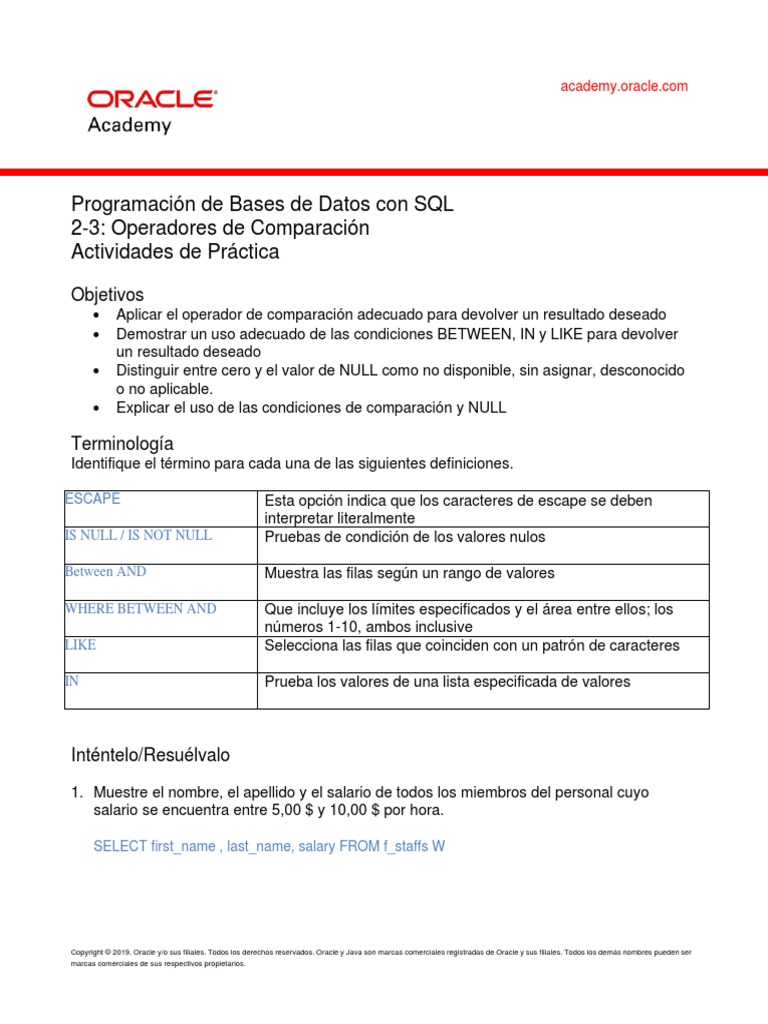 DP 2 3 Practice Esp | PDF | SQL | Programación de computadoras