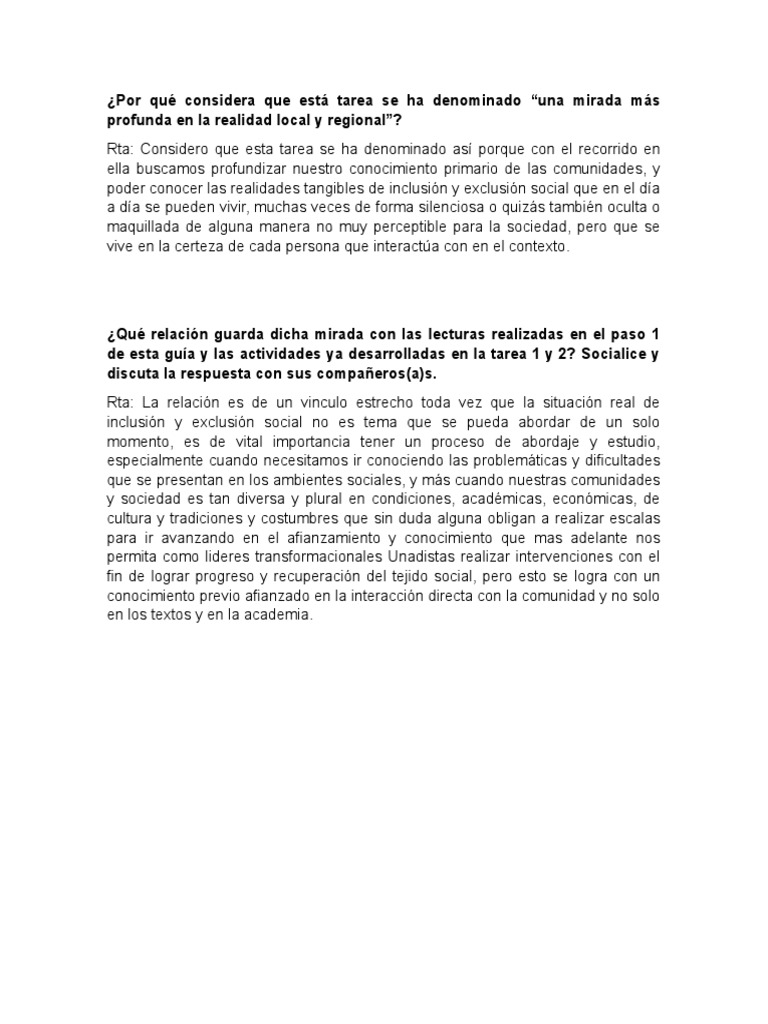 Una Mirada Mas Profunda Preguntas Orientadoras | PDF