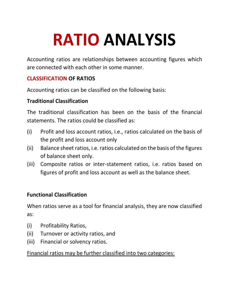 Ratio Analysis | PDF | Equity (Finance) | Debt