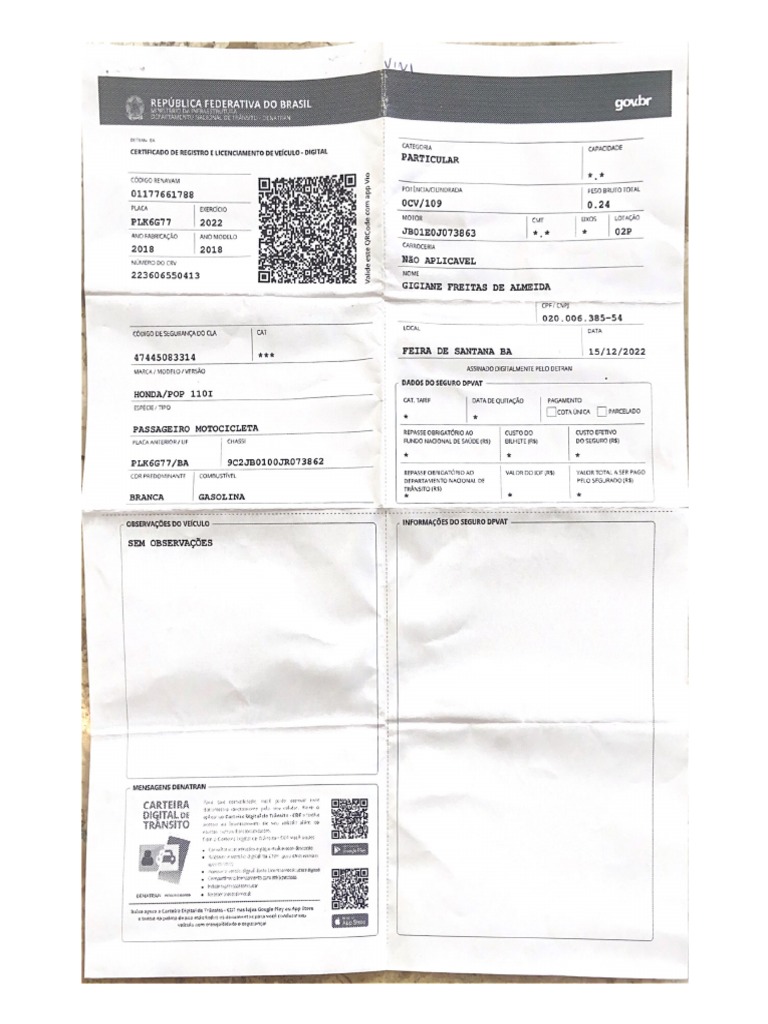 Documento Da Moto | PDF