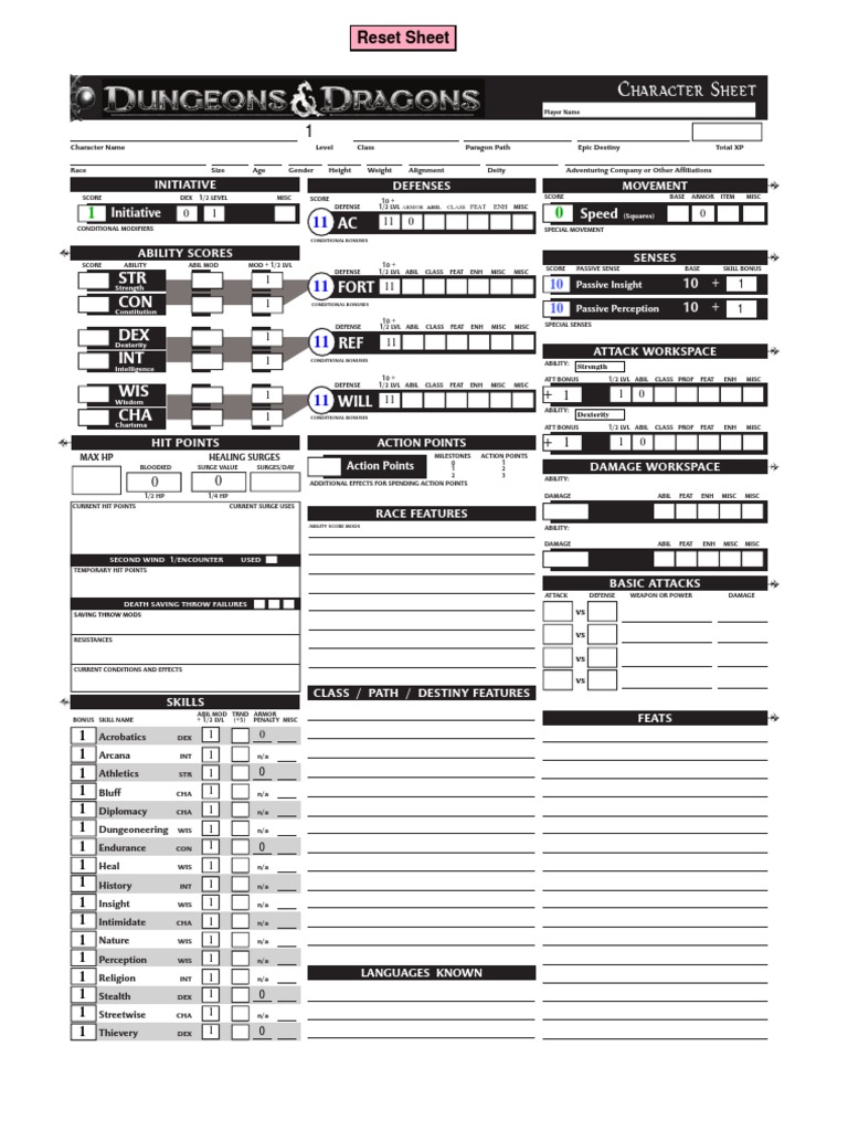D&D Character Sheet Guide | PDF | Gaming | D20 System