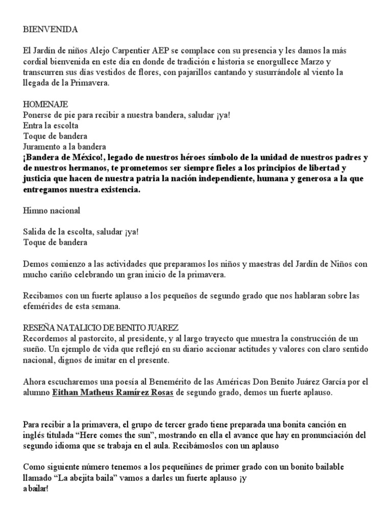 Programa Primavera | PDF | Temporada de primavera)