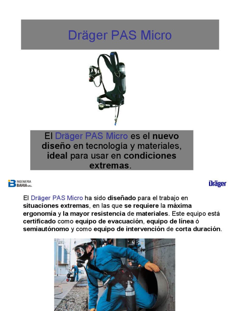 Dräger PAS Micro | PDF | Factores humanos y ergonomía | Ciencias fisicas
