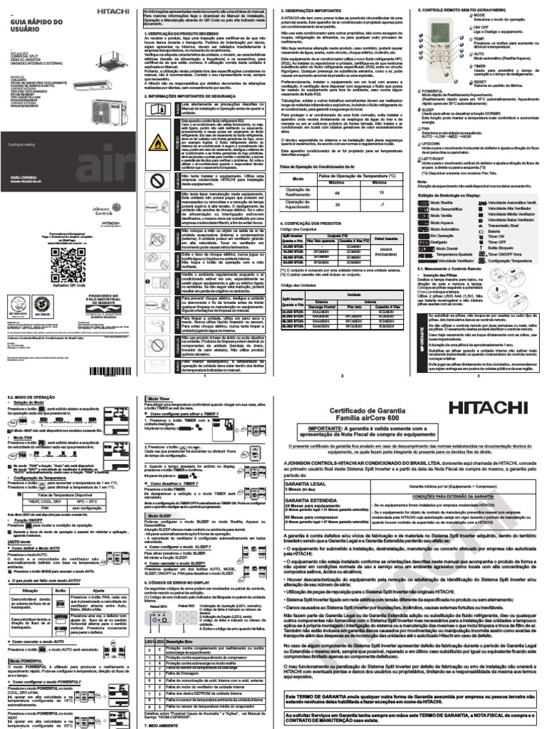 Guia Rápido Do Usuário AirCore 600 HGRU-CSPAR002 Rev00 Mar2022 ...