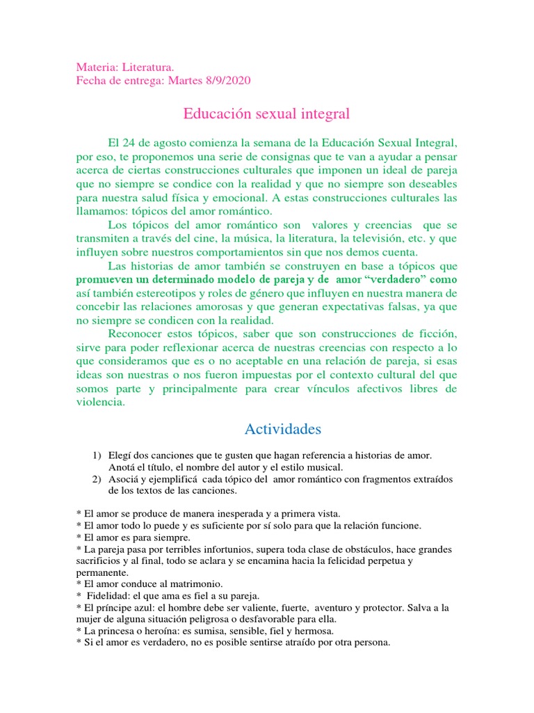 ESI. Trabajo Práctico | PDF | Ciencias sociales | Relaciones personales, crianza y desarrollo ...