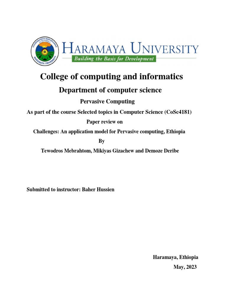 Mikiyas, Tewodros, Demoze Paper Review | PDF | Computing | Usability