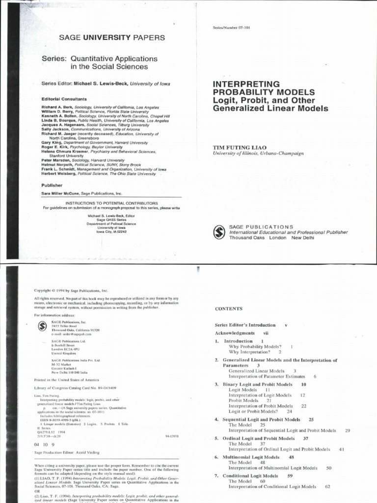 Interpreting Probability Models Tim Liao | PDF