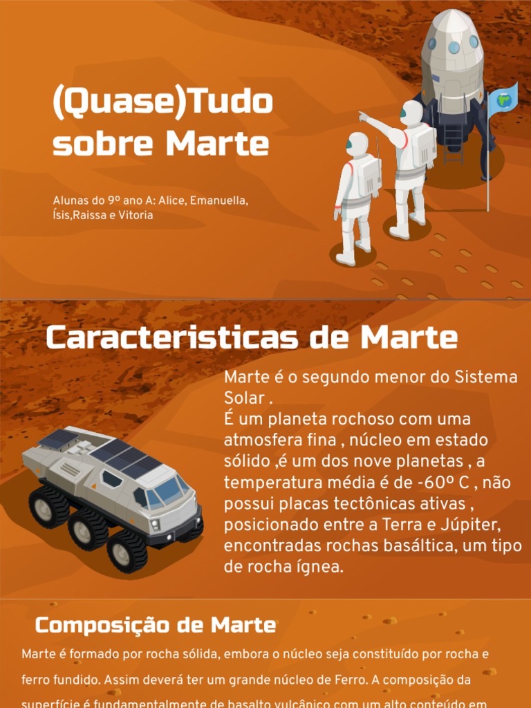 Trabalho Sobre Marte | PDF