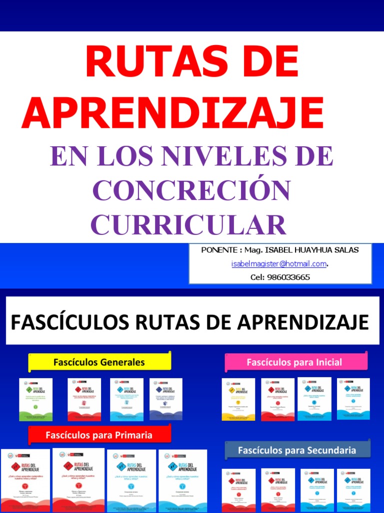 Rutas de Aprendizaje en Los Niveñles de Concrecion Curricular | PDF ...