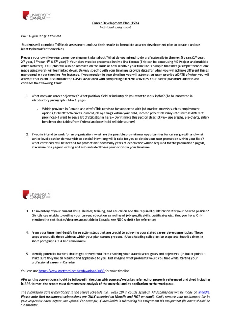 Career Development Plan | PDF