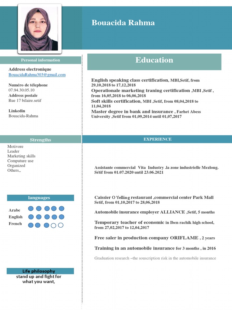 rahma cv (1) جديد | PDF | Career & Growth | Law