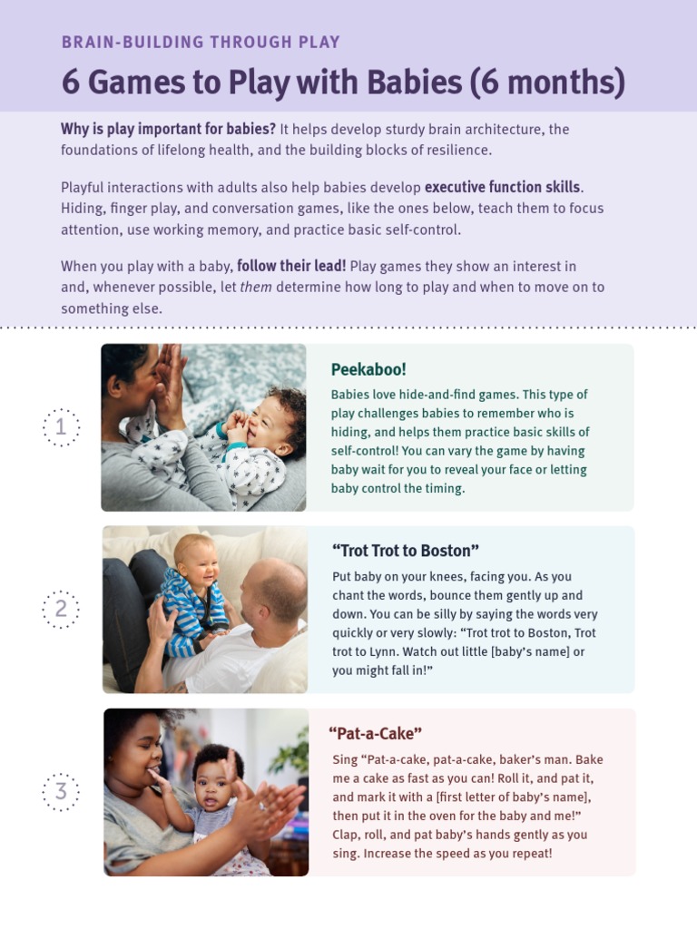 HCDC EF-Play Handout 6 Months FINAL | PDF | Cognition