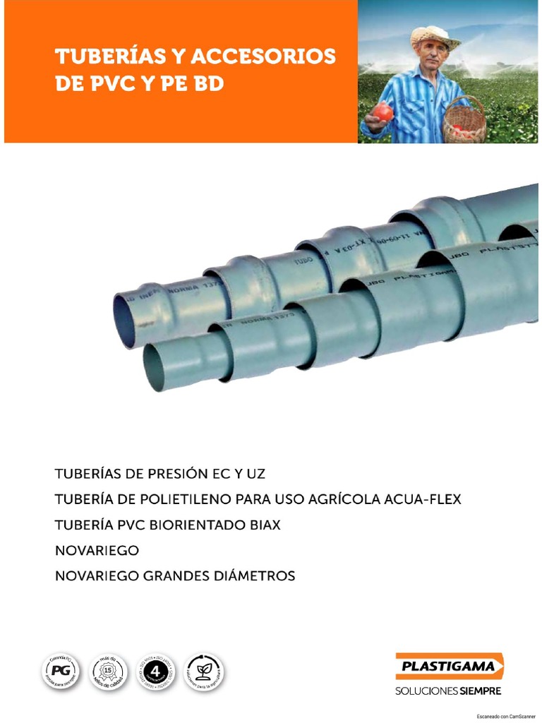 PGA 6 Catalogo de Tuberias y Accesorios de PVC y PE BD Plastigama ...