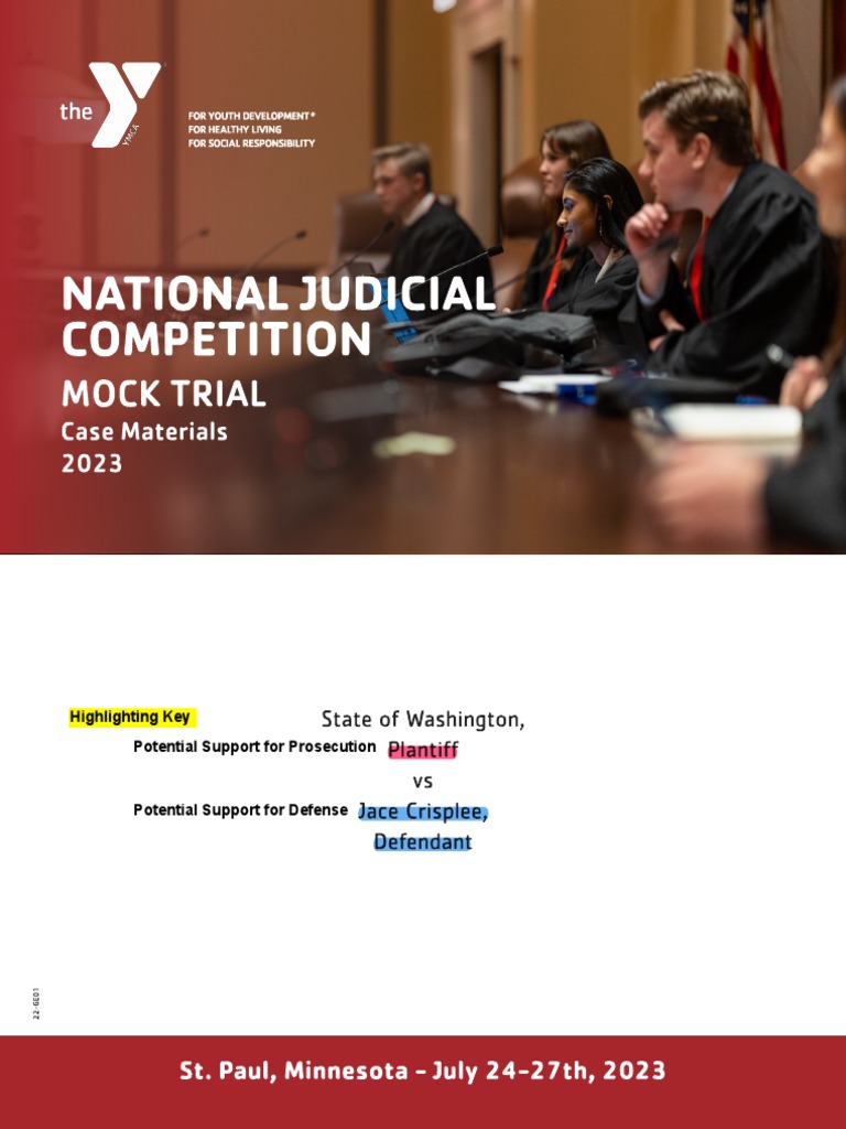 2023 NJC Mock Trial Case - CO Highlighting | PDF | Witness | Reasonable ...