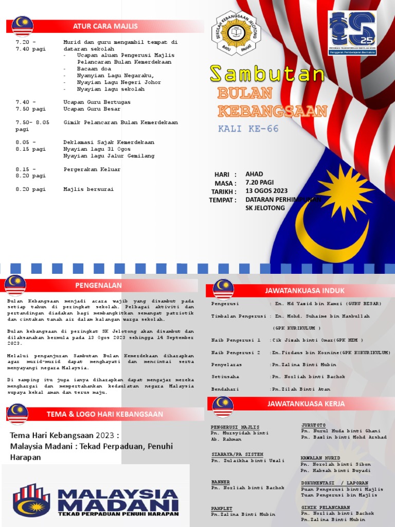 Buku Program Bulan Kebangsaan 2023 SKJ | PDF