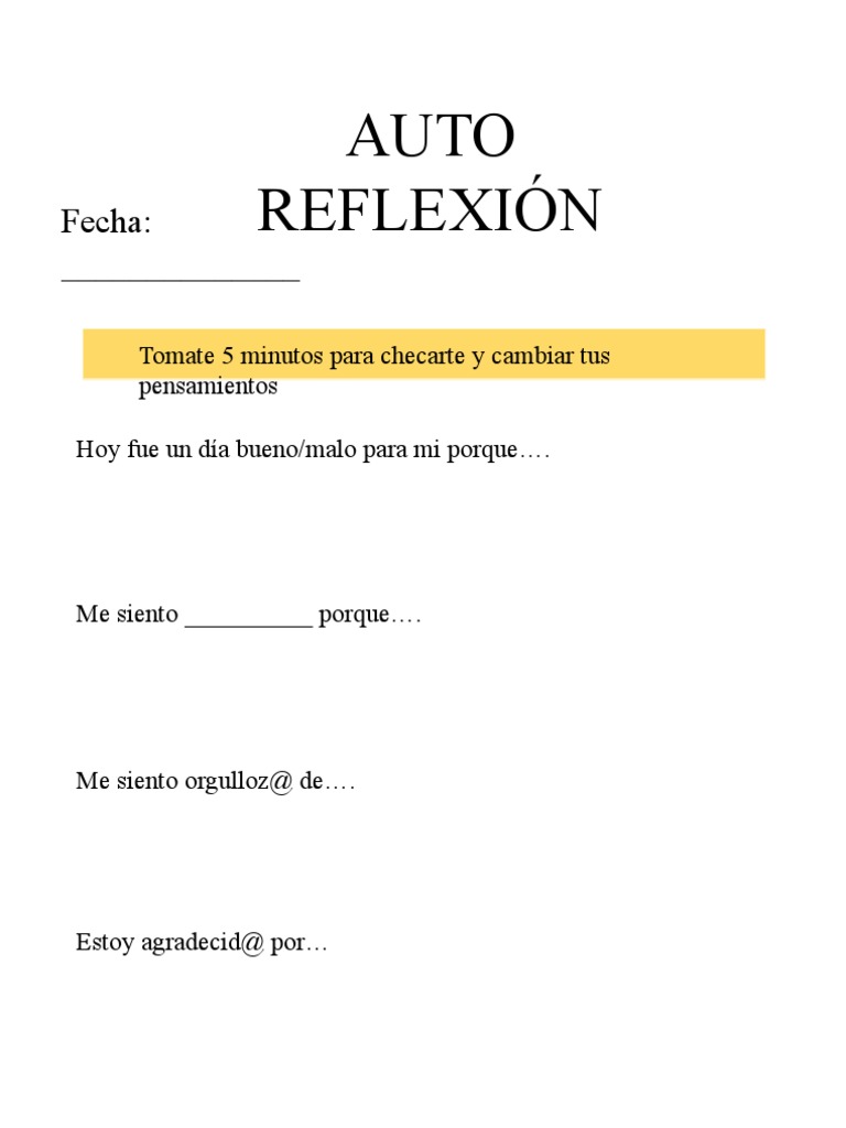 Auto Reflexión | PDF