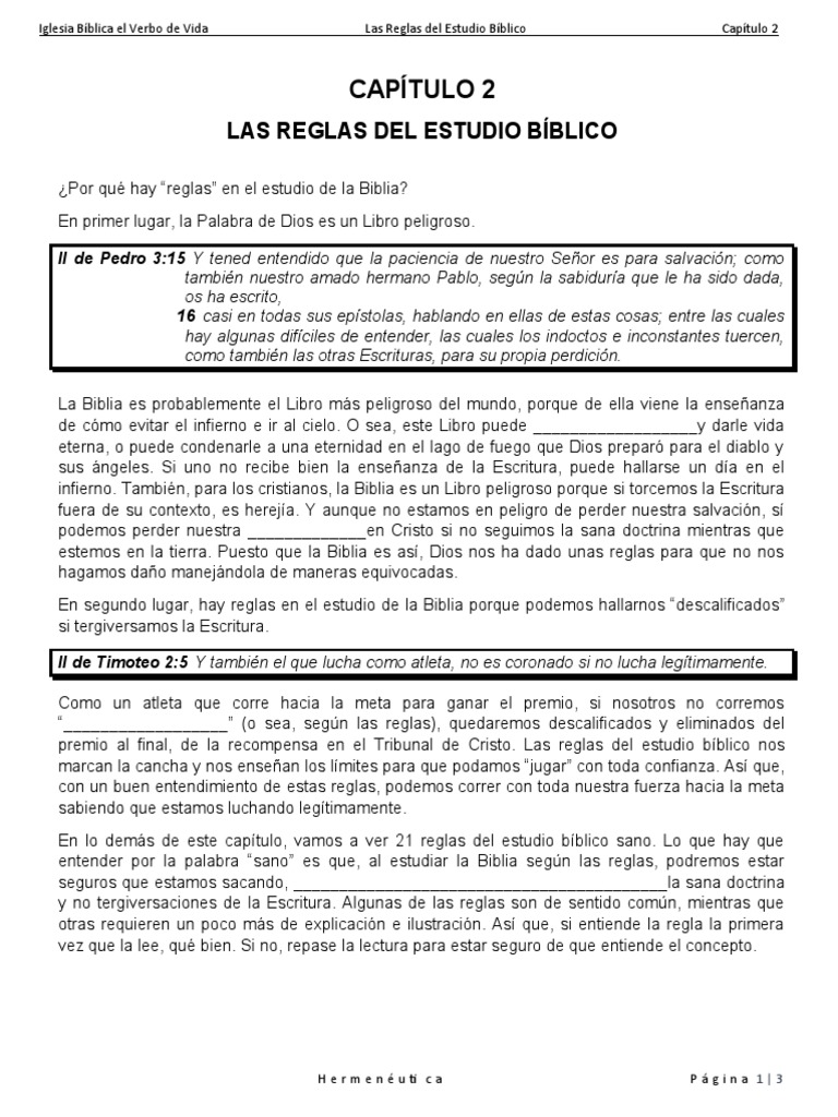 Hermeneutica alumno Regla 1 | PDF