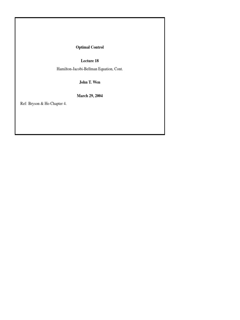 Bellman Optimal Control Examples | PDF
