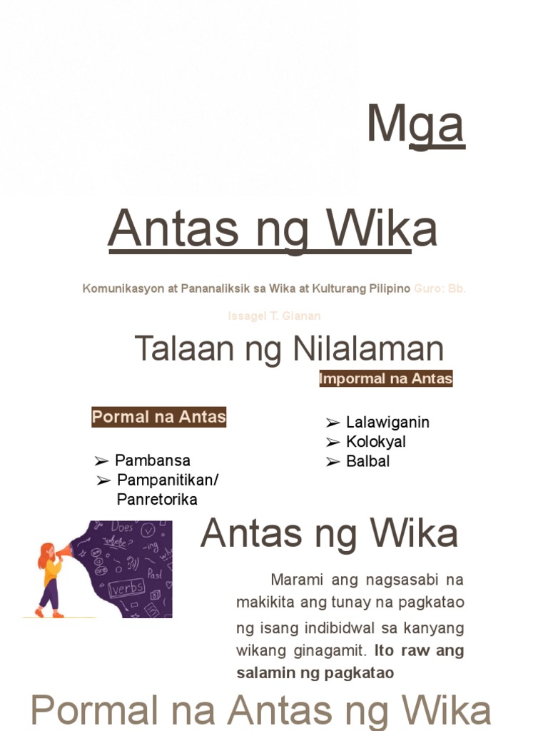 Week 1 (Antas NG Wika) | PDF