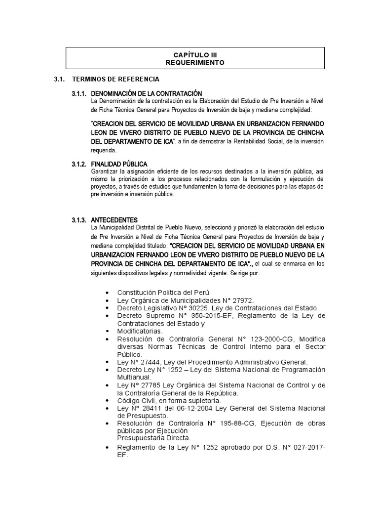 TDR Leon de Vivero CAPÍTULO III | PDF | Evaluación de impacto ambiental ...