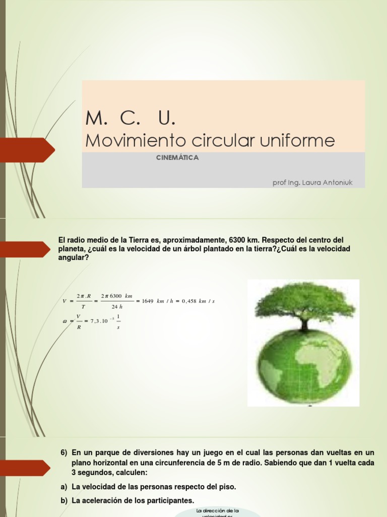 EJERCICIOS MCU Resueltos | PDF | Velocidad | Ingeniería mecánica