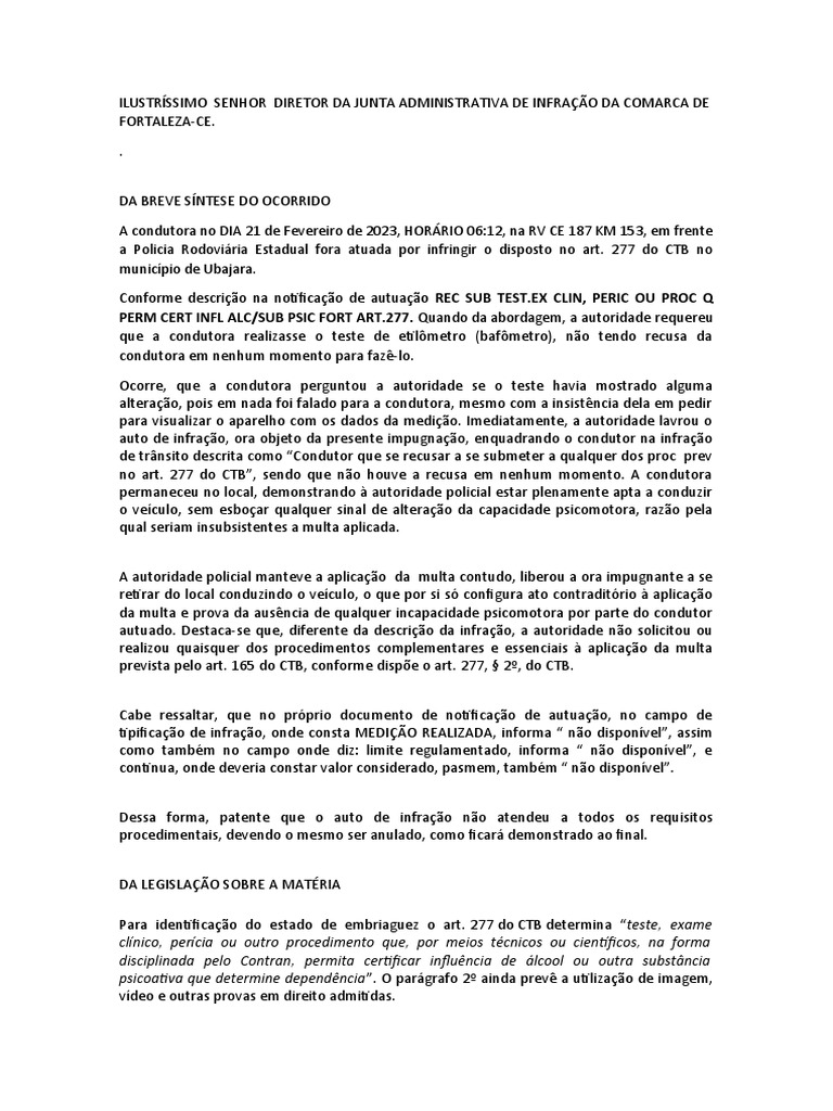 Requerimento Detran - Ce | PDF | Tráfego | Direito Comum