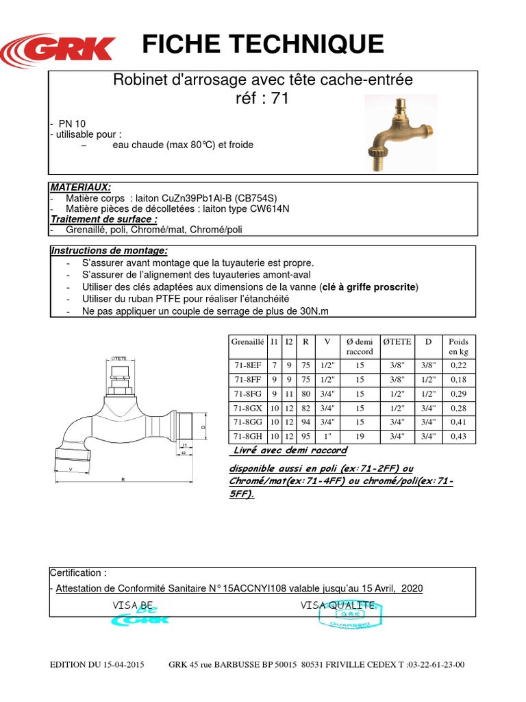 Fiche Technique | PDF