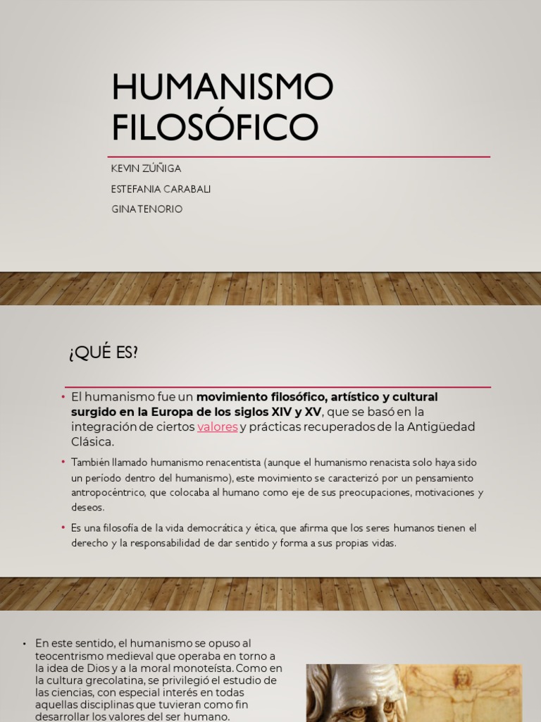 Humanismo Filosófico | PDF | Teorías filosóficas