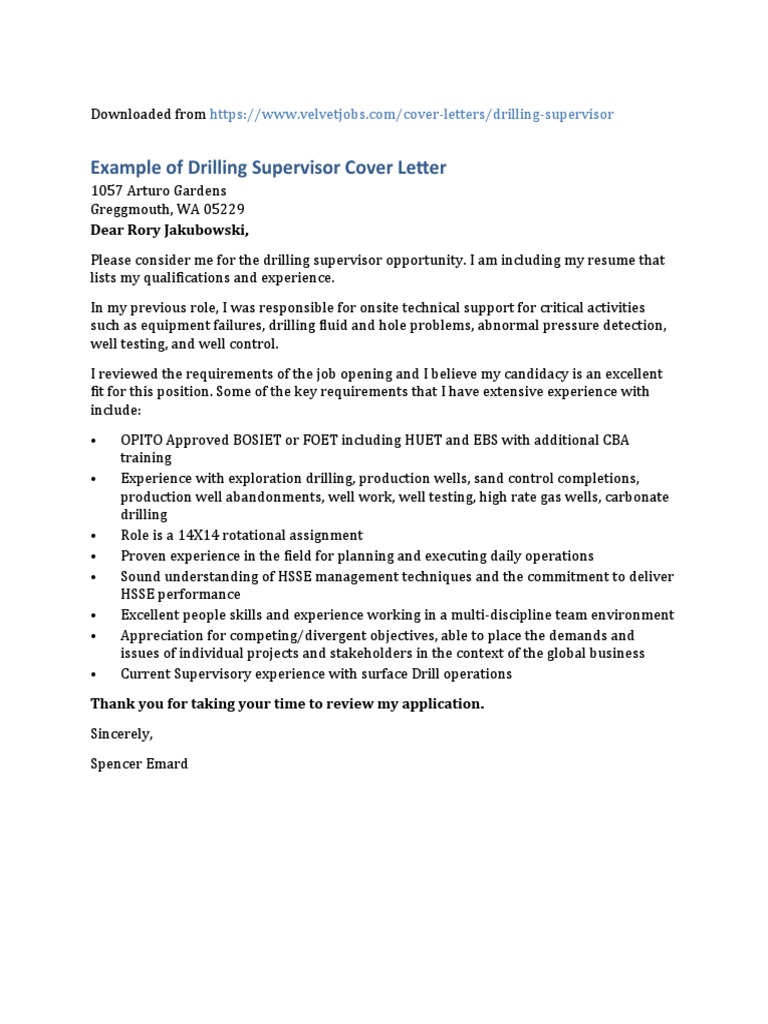 Drilling Supervisor v1 | PDF