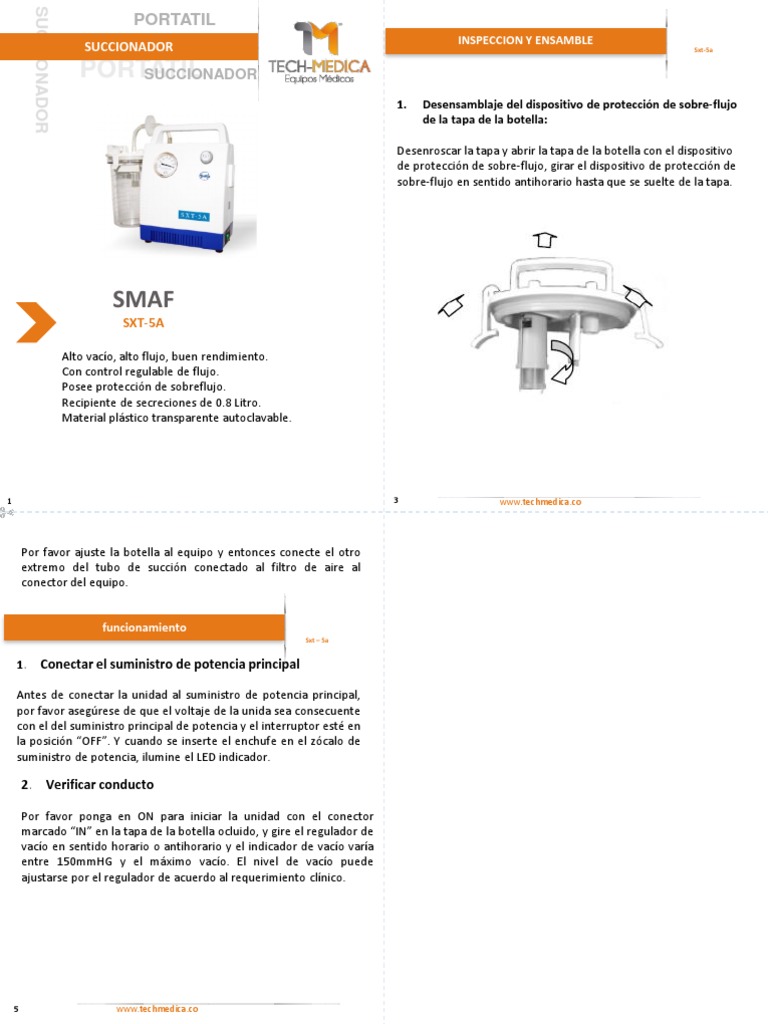 Guia Succionador Smaf Sxt-5a | PDF
