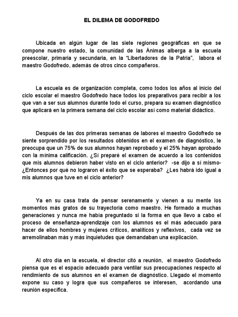 El Dilema de Godofredo. | PDF