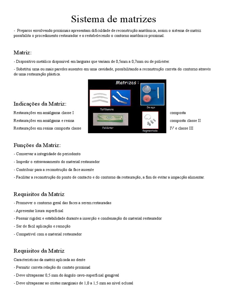 Sistema de Matrizes | PDF