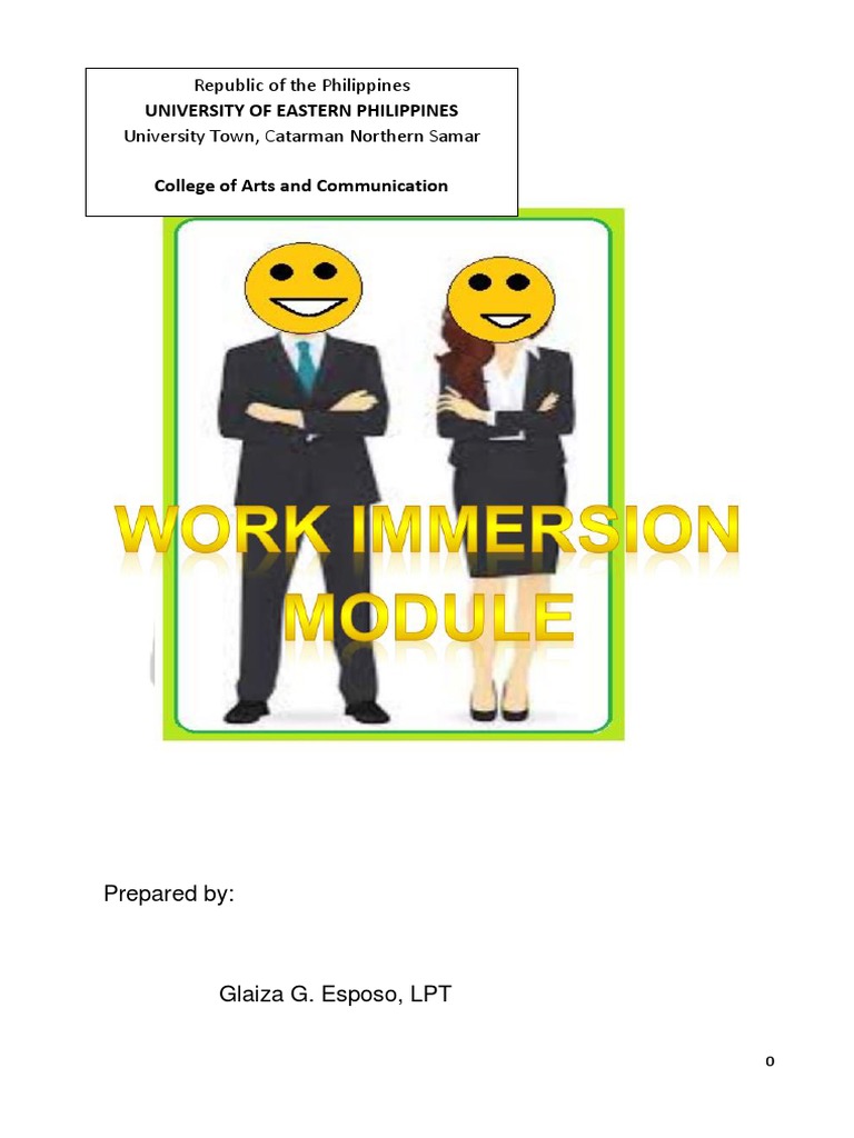 Work Immersion Mod 3 | PDF