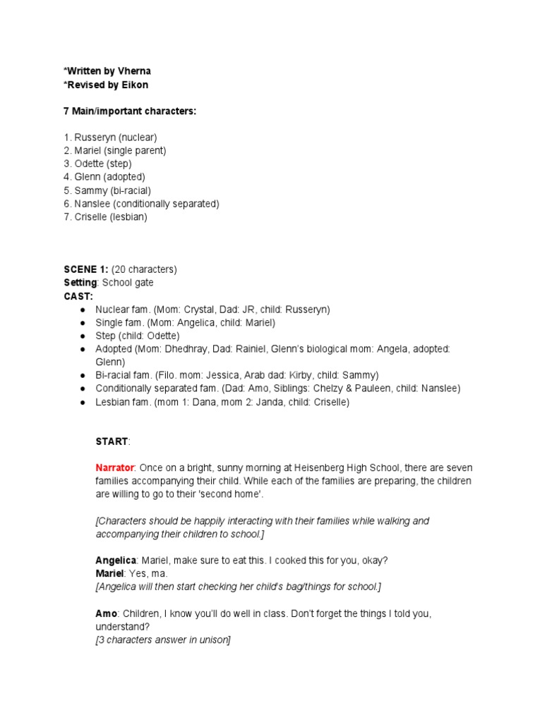 Scripting (One-Act Play) | PDF