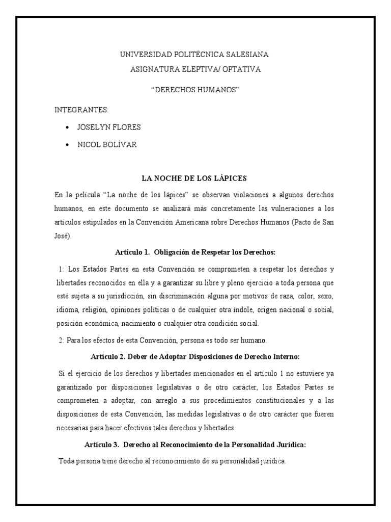 La Noche de Los Lápices Análisis | PDF