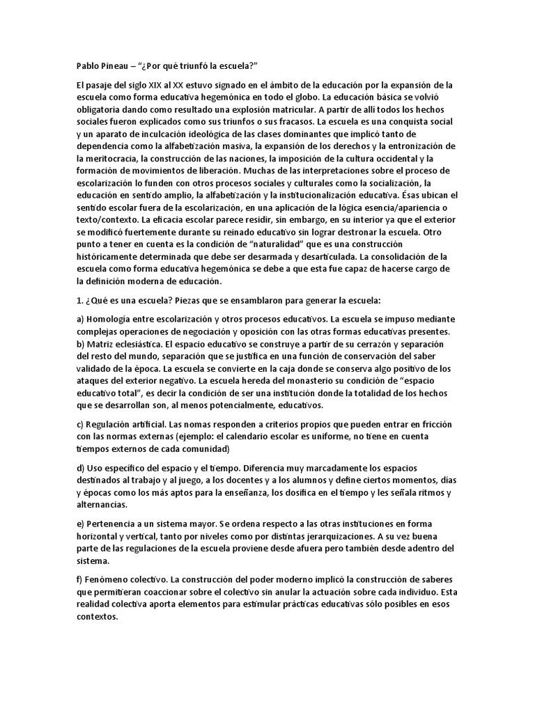 La hegemonía de la escuela moderna | PDF | Maestros | Plan de estudios