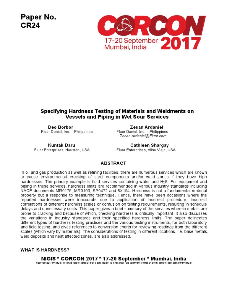 CR24 | Download Free PDF | Hardness | Physical Sciences