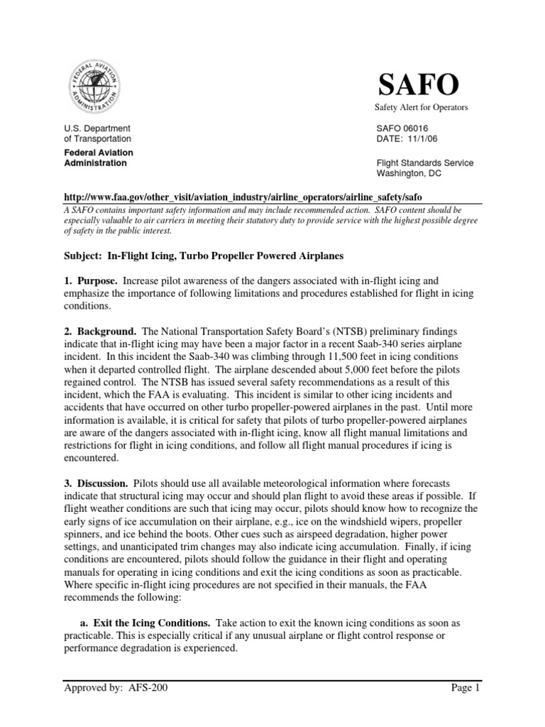 Safo 06016 | PDF | National Transportation Safety Board | Aircraft