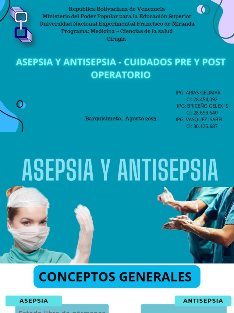Seminario Asepsia y Antisepsia Tema 1 | PDF | Esterilización ...