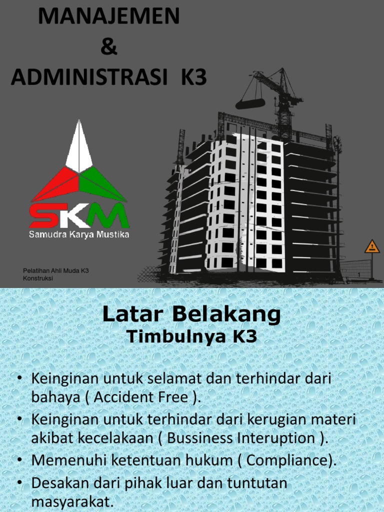 Manajemen Dan Administrasi K3 - SKM | PDF
