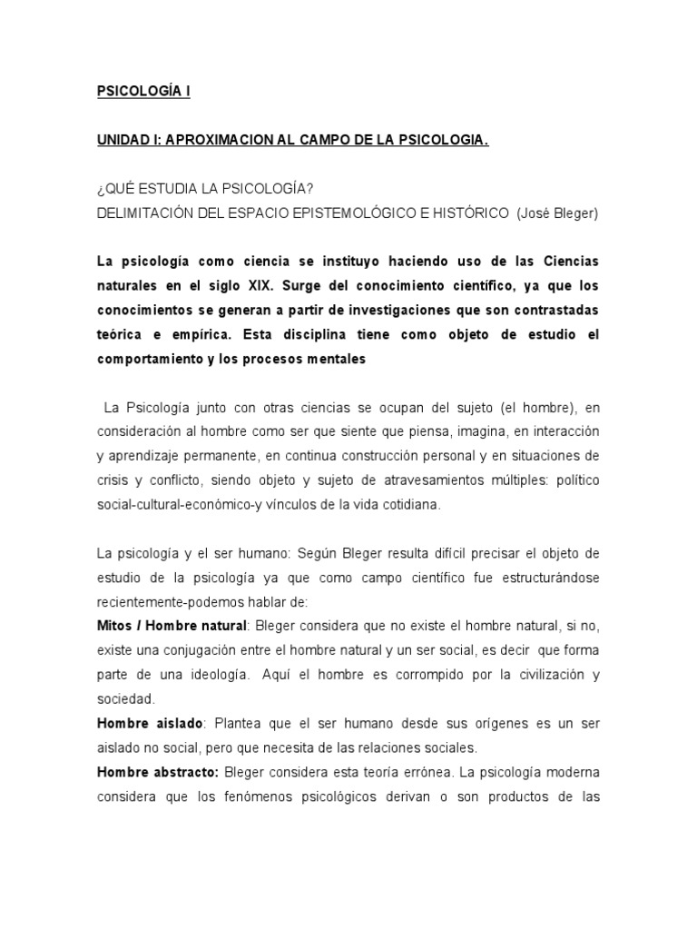 RESUMEN DE PSICOLOGIA. | PDF | Paradigma | Sicología