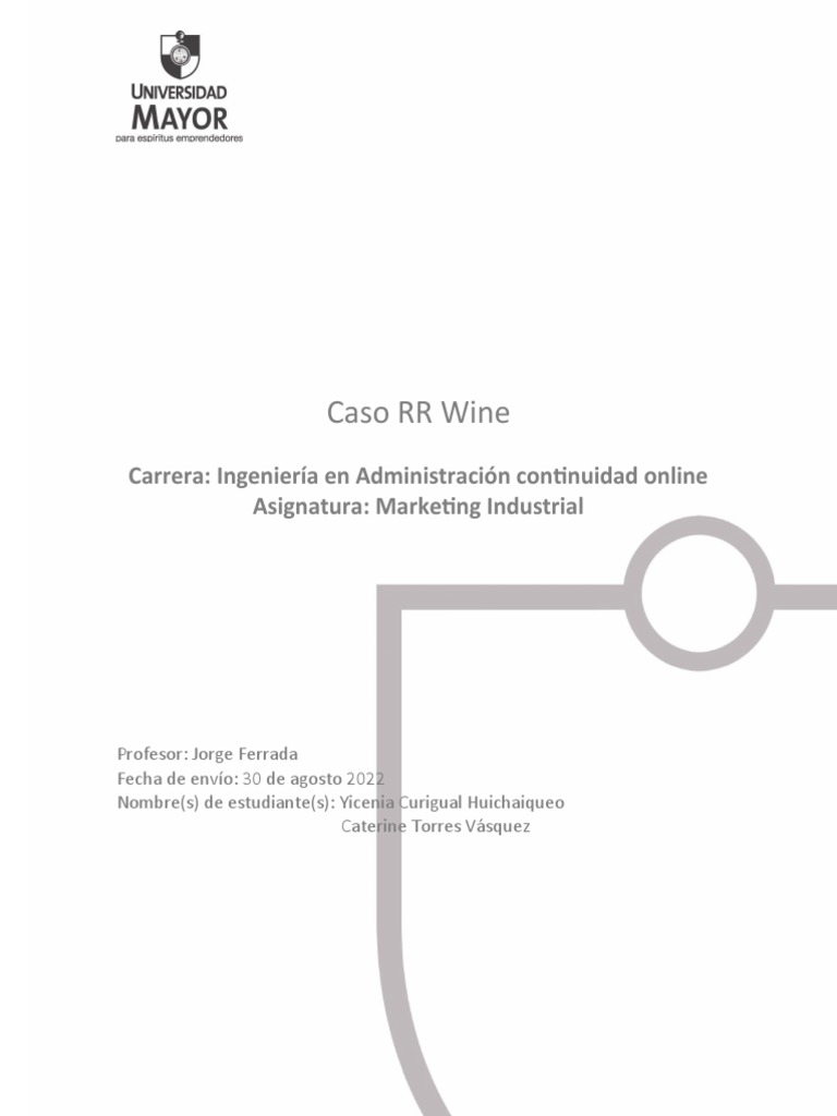 Caso RR Wine | PDF | Vino | Mercado (economía)