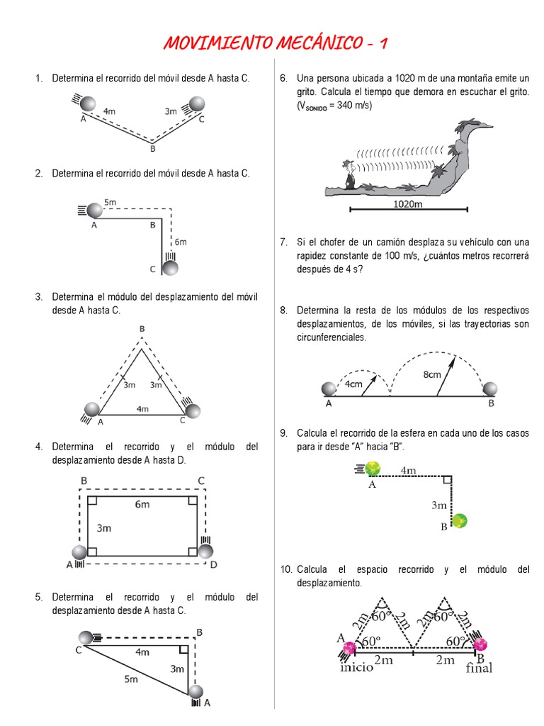 FT 1 - Movimiento Mecanico | PDF | Velocidad | Velocidad