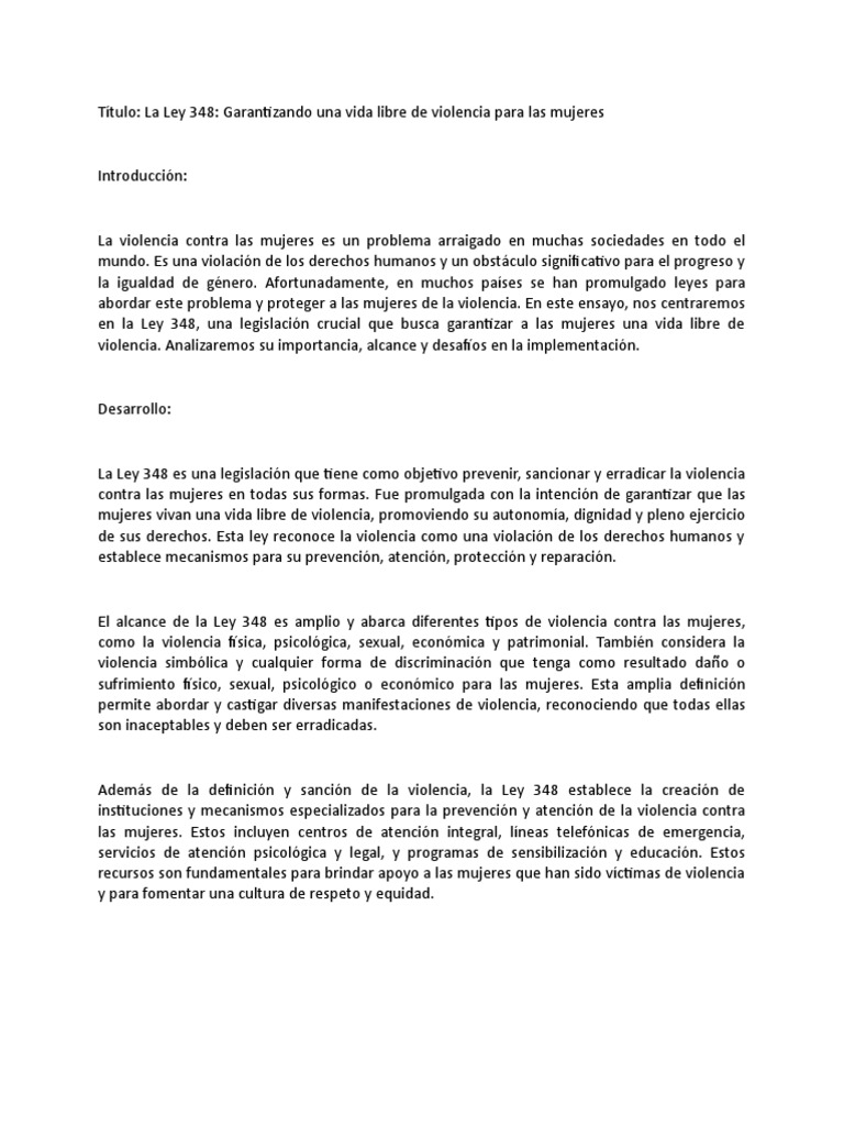 ley 348 | PDF
