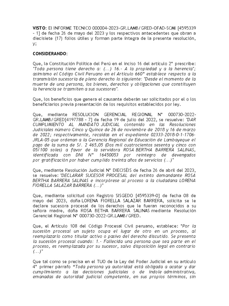 RGR Sucesora Procesal | PDF | Ley procesal | Judicaturas