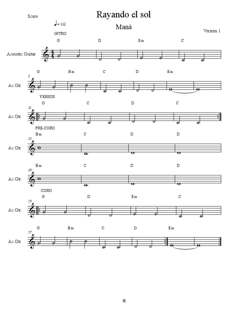 Maná - Rayando El Sol | PDF